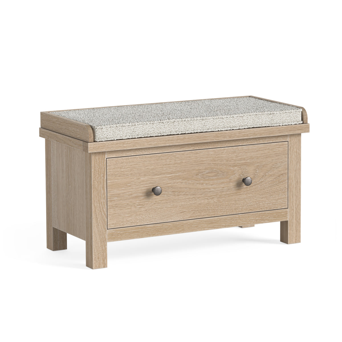 Modern Country Hallway Bench With Drawer - Oak – The Home Company Skipton