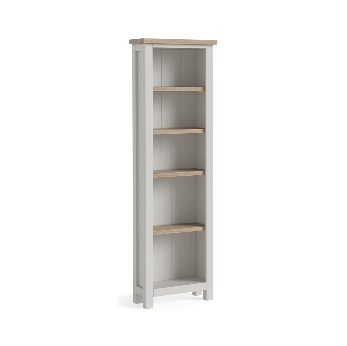 Modern Country Slim Bookcase - Stone Grey – The Home Company Skipton