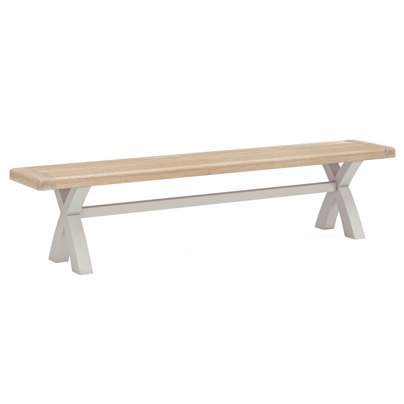 Salcombe Cross Leg Bench - Grey – The Home Company Skipton