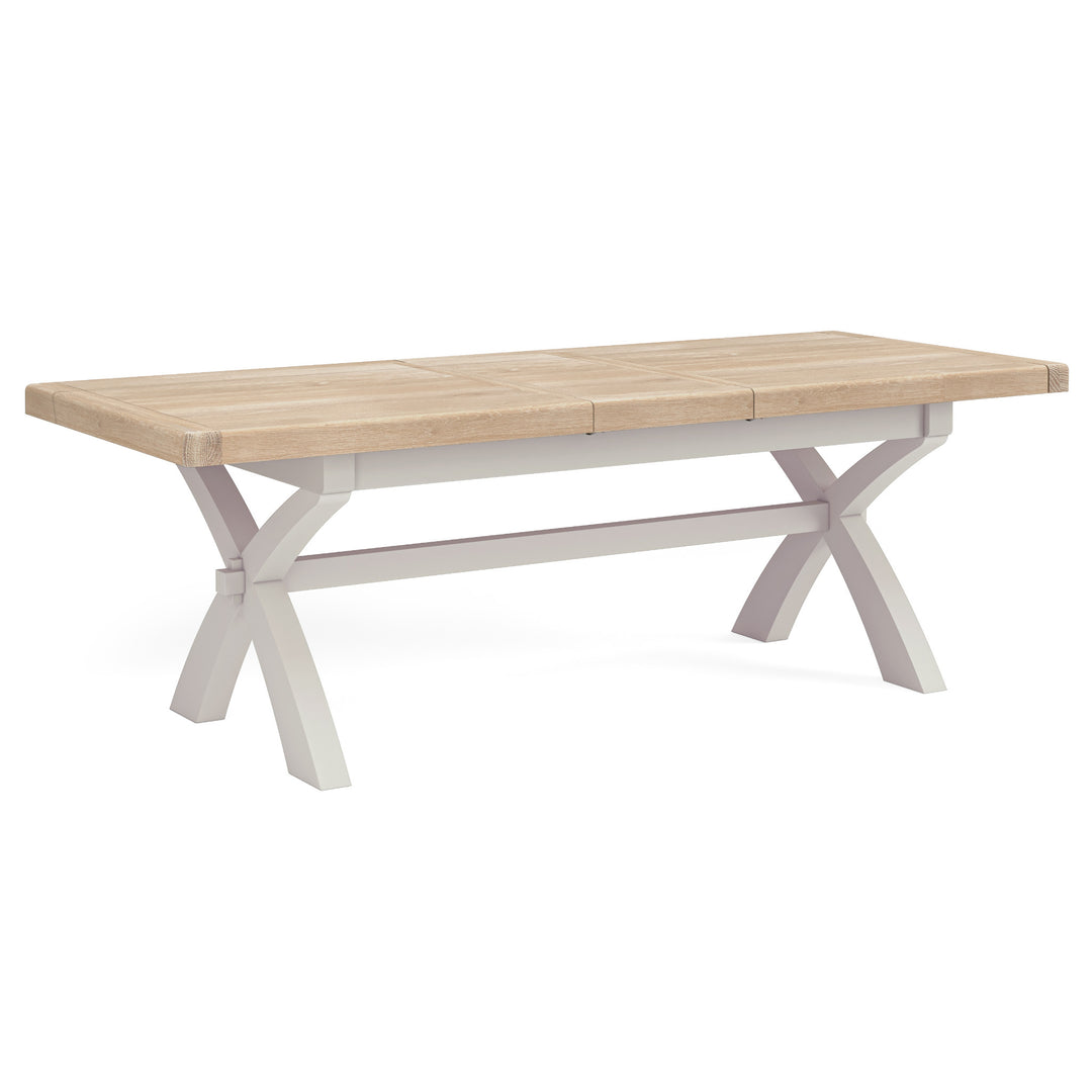 Salcombe Cross Leg Extending Dining Table - Grey – The Home Company Skipton