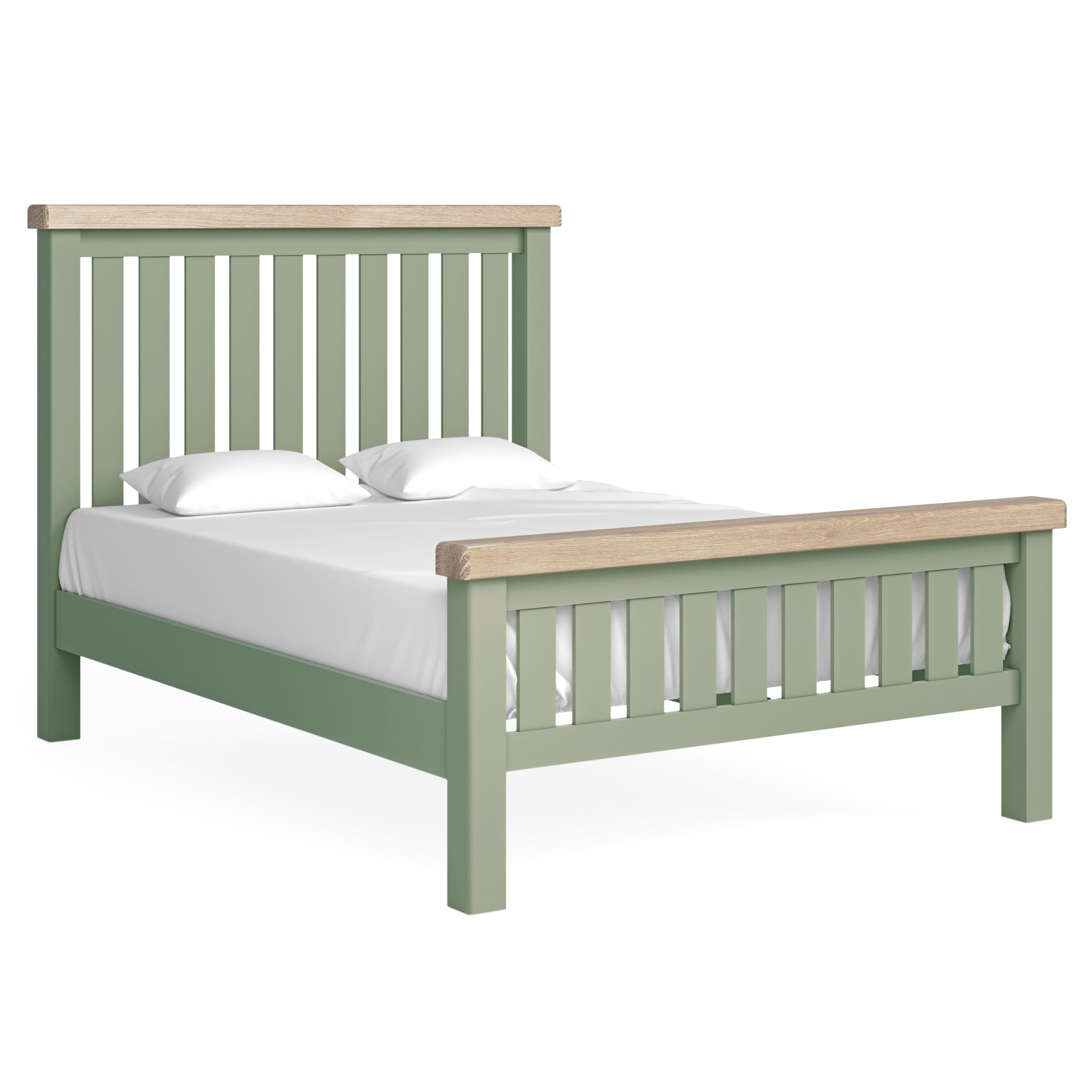 Salcombe 4'6 Slatted Bed - Sage – The Home Company Skipton