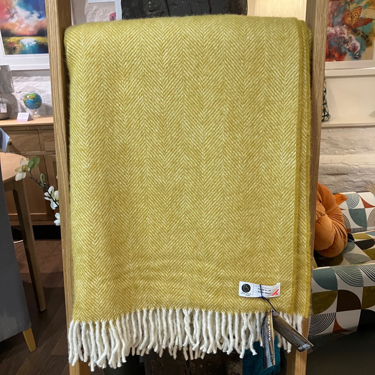 Wilde Sheep 100% Wool Throw - Mustard – The Home Company Skipton